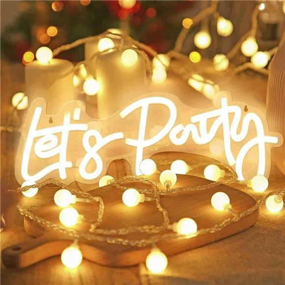 Other | Lets Party Neon Sign Brightness Adjustable Neon Light Signs For ...